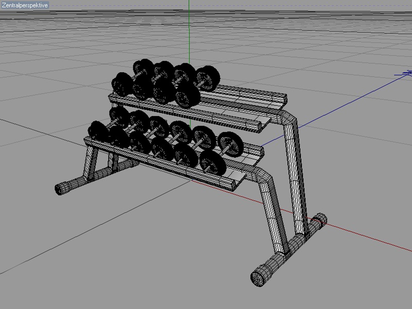 dumbbell rack 3d model