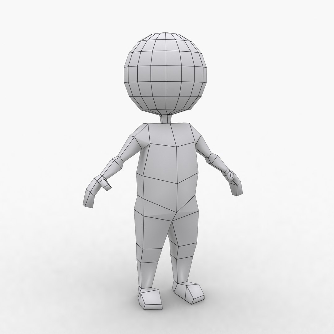 3d White Stickman