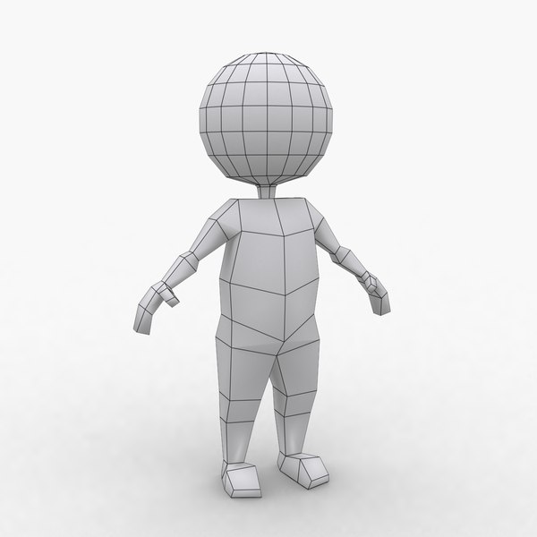 3d white stickman
