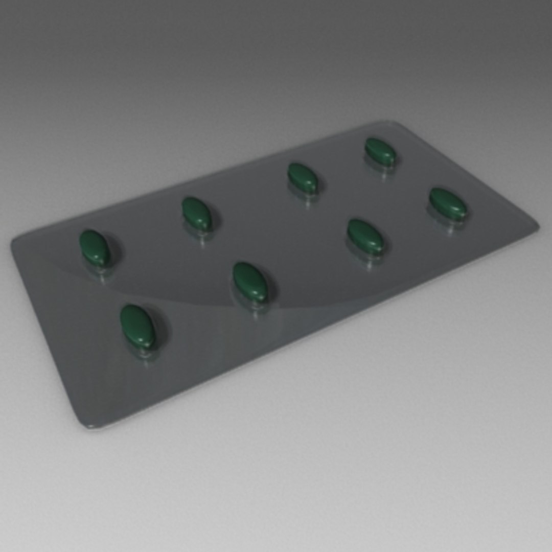 pill plate 3d model