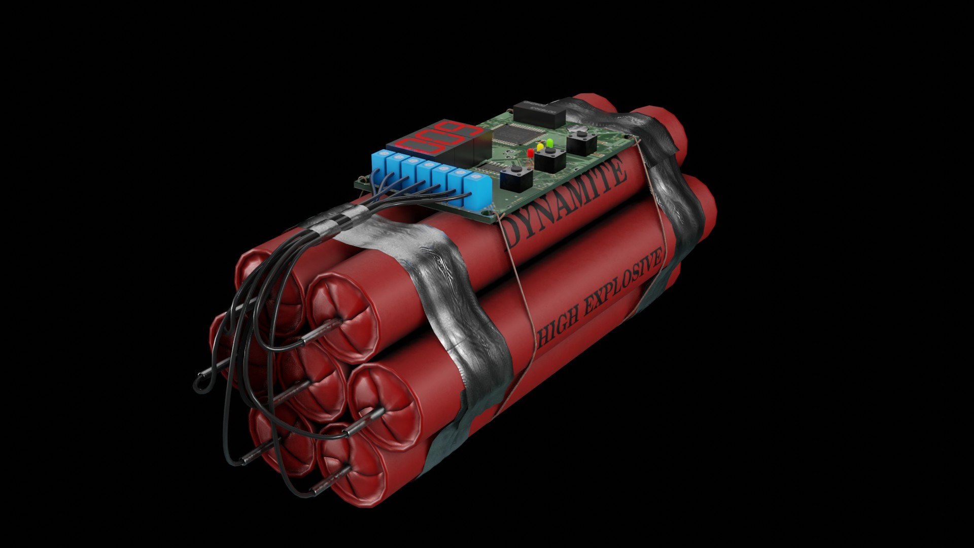 3D Dynamite Bomb Model - TurboSquid 1491179