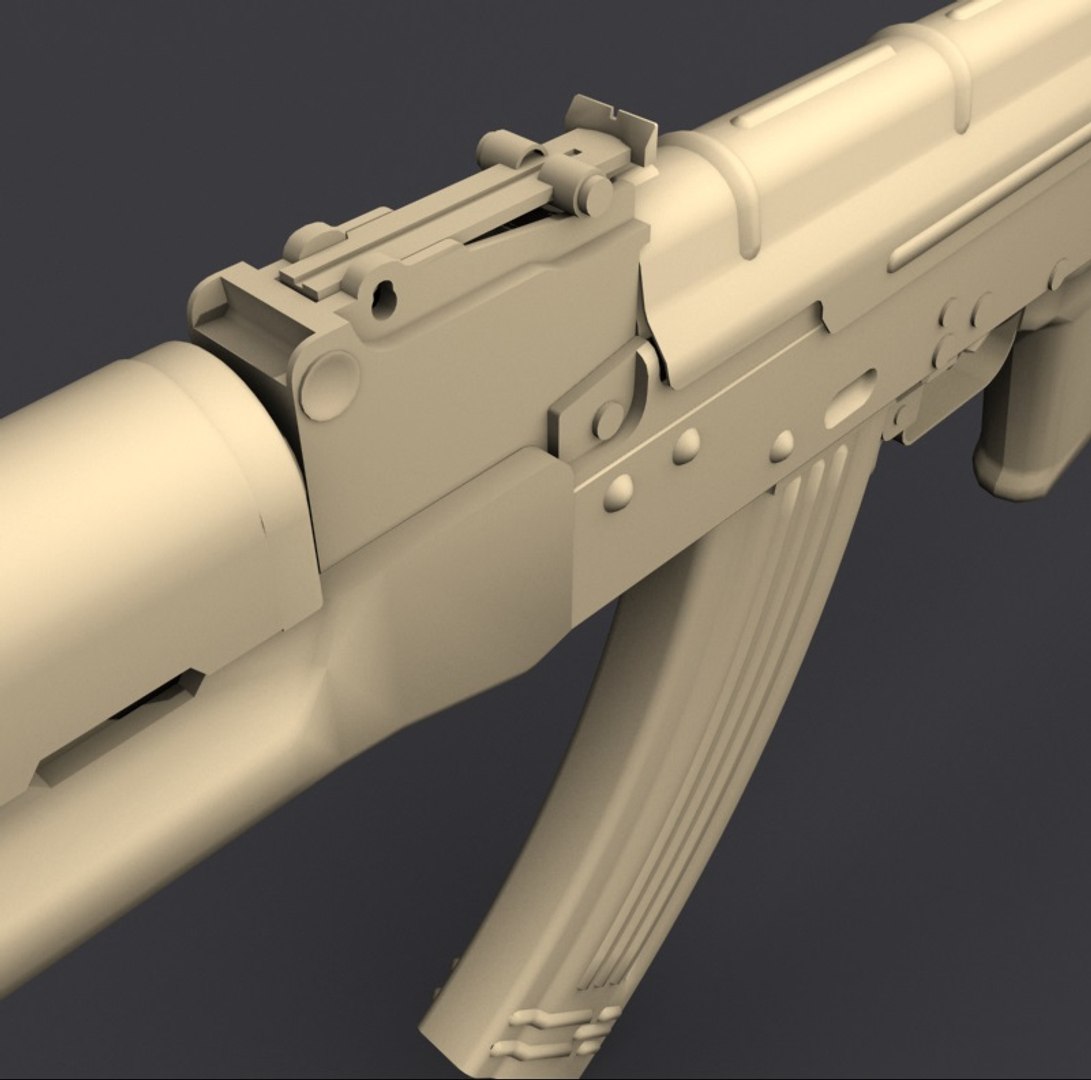 Russian Assault Rifle Akm Model - TurboSquid 1434769