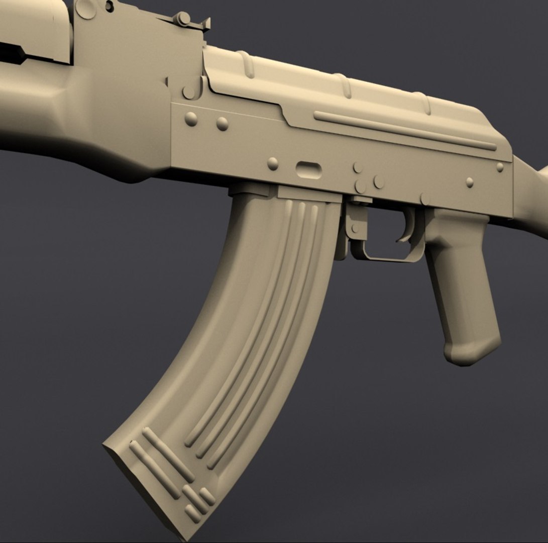 Russian Assault Rifle Akm Model - TurboSquid 1434769