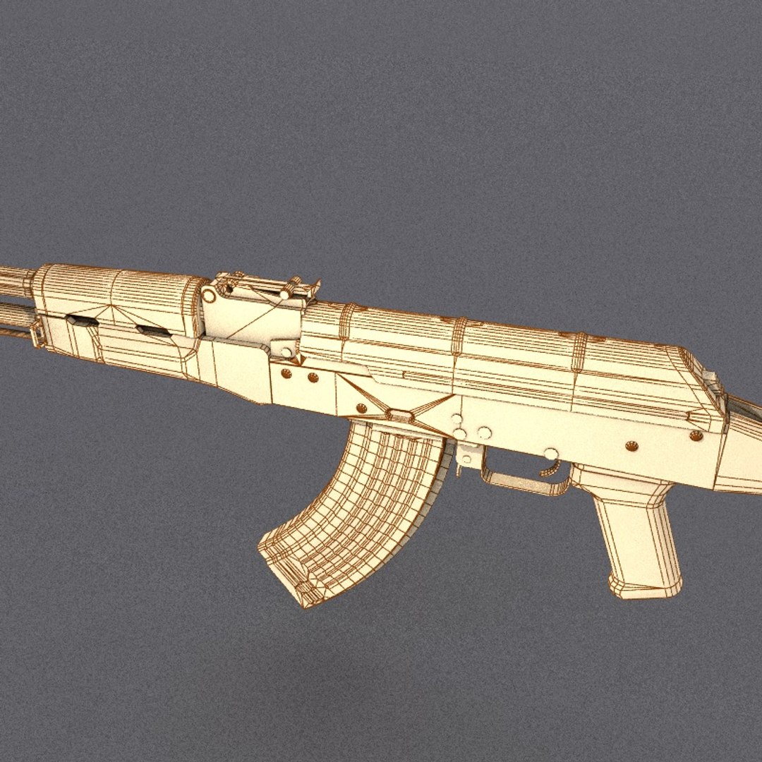 Russian Assault Rifle Akm Model - TurboSquid 1434769