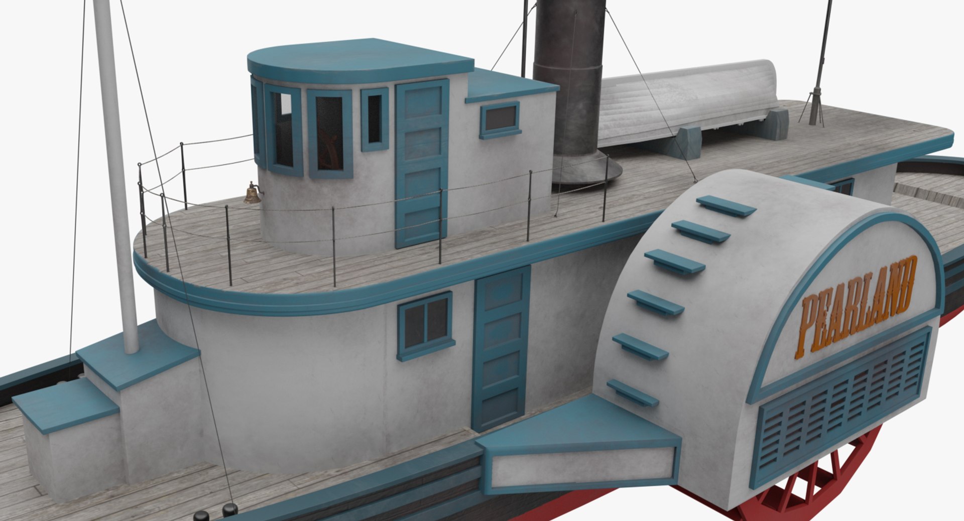 Paddle Wheel Steam Boat 3D Model - TurboSquid 1345571