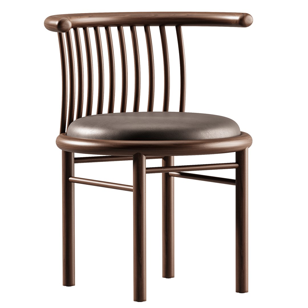 Mathilde Leather Dining Chair 3D Model - TurboSquid 2519091
