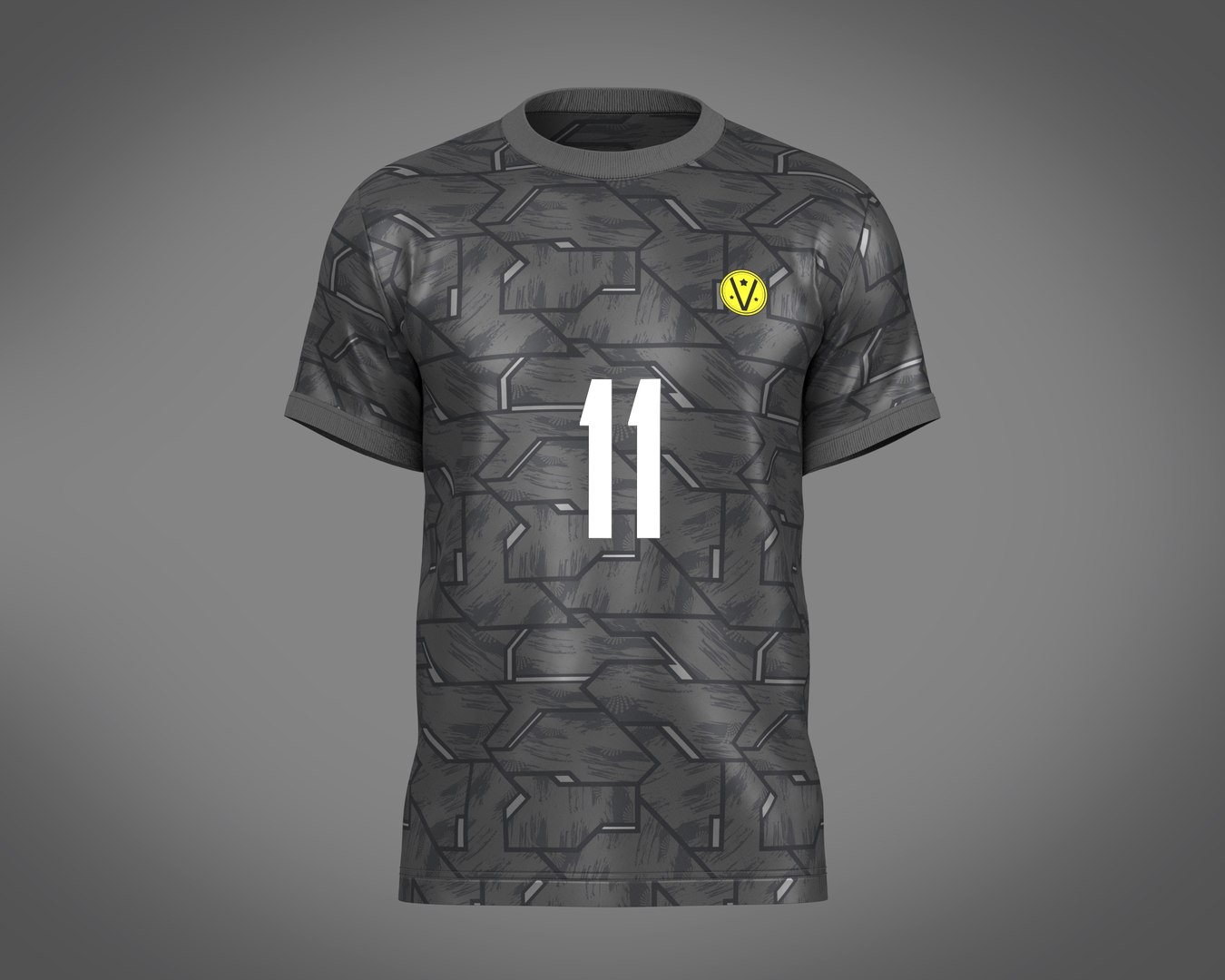 Soccer Football Black With Gray Jersey Player-11 3D Model - TurboSquid ...