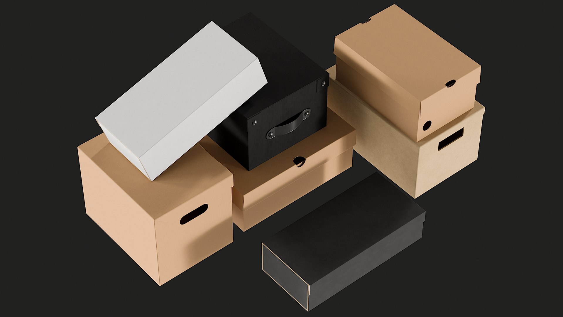 Realistic boxes model - TurboSquid 1578678