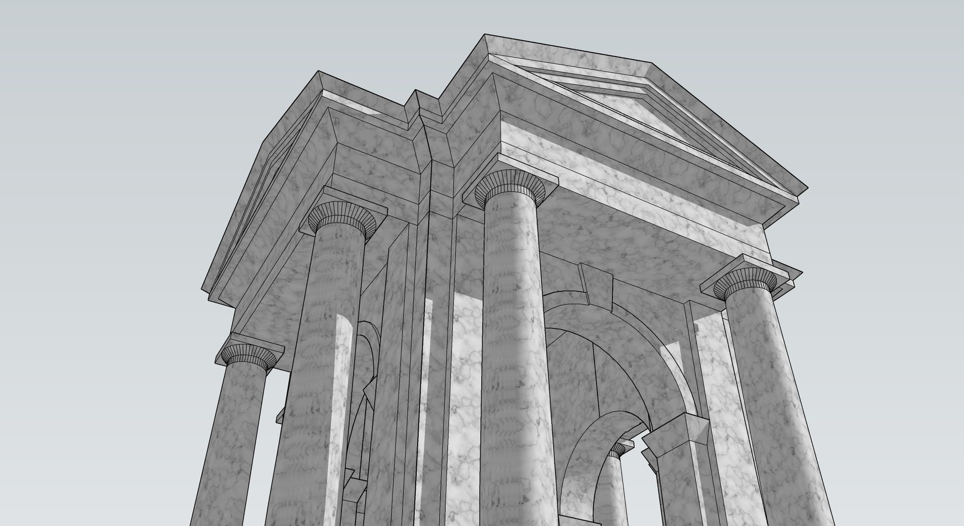 Architectural Portico Doric Order BUILT IN THE DORICA MODULE 3D Model ...