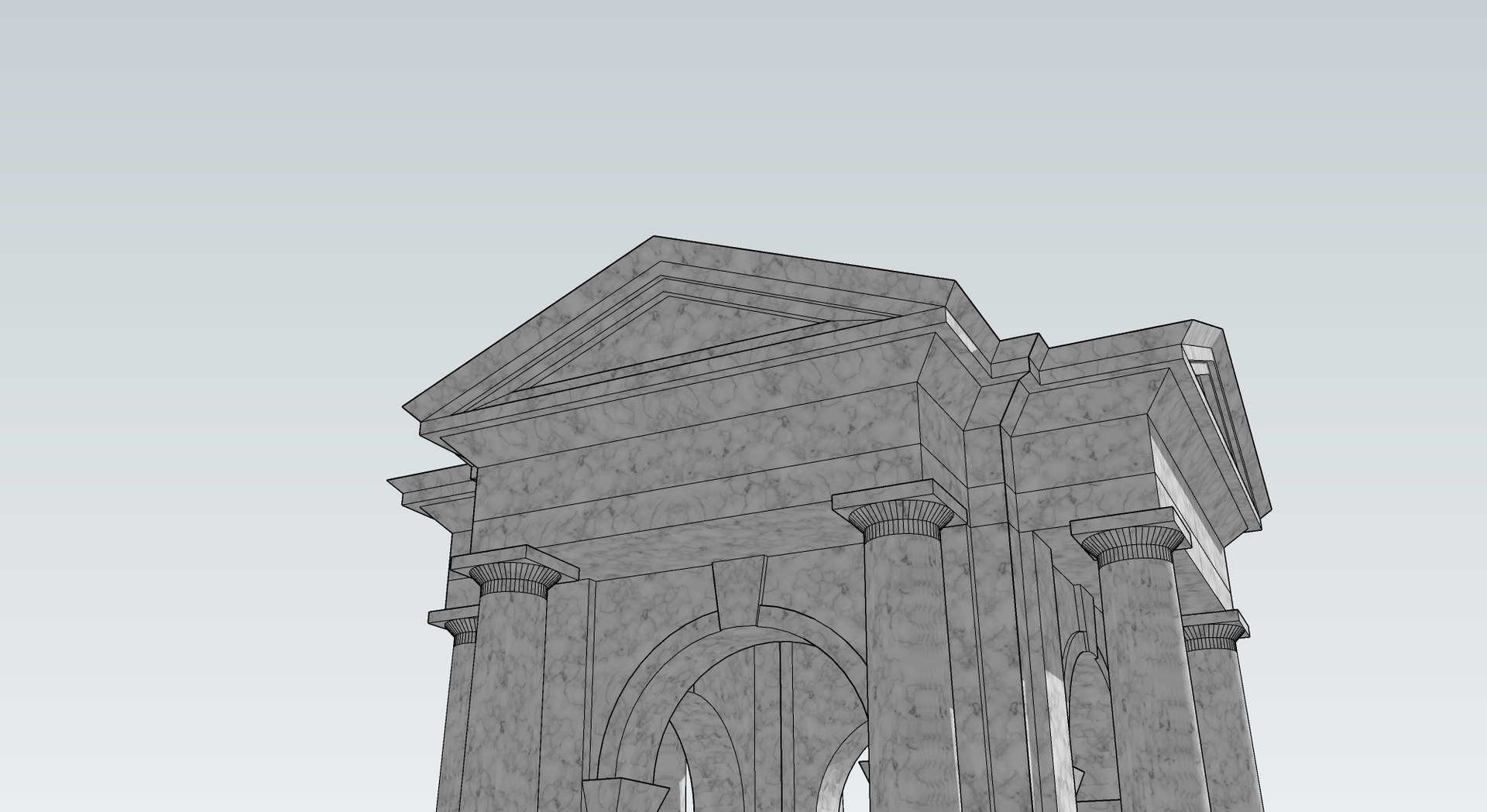 Architectural Portico Doric Order BUILT IN THE DORICA MODULE 3D Model ...