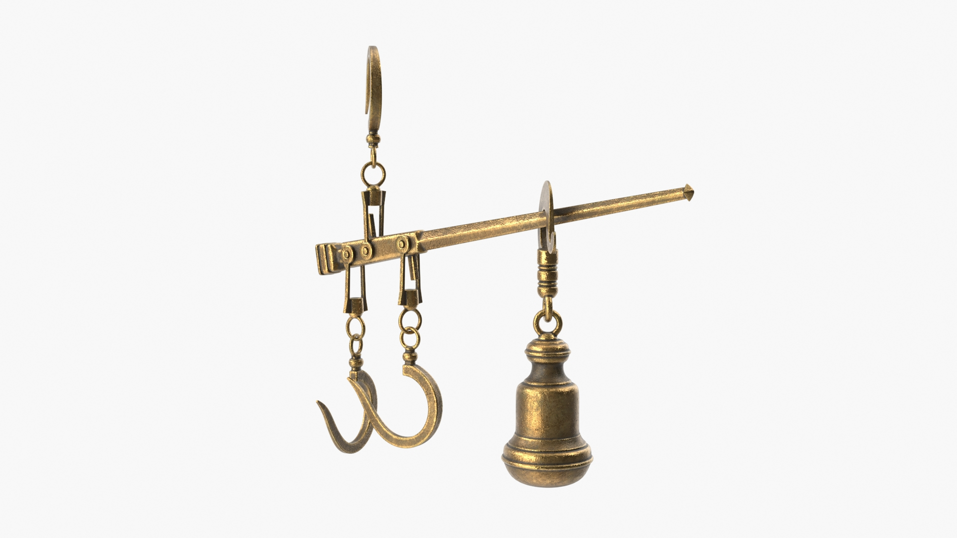 3D Ancient Roman Balance Scale Brass Model - TurboSquid 2467508