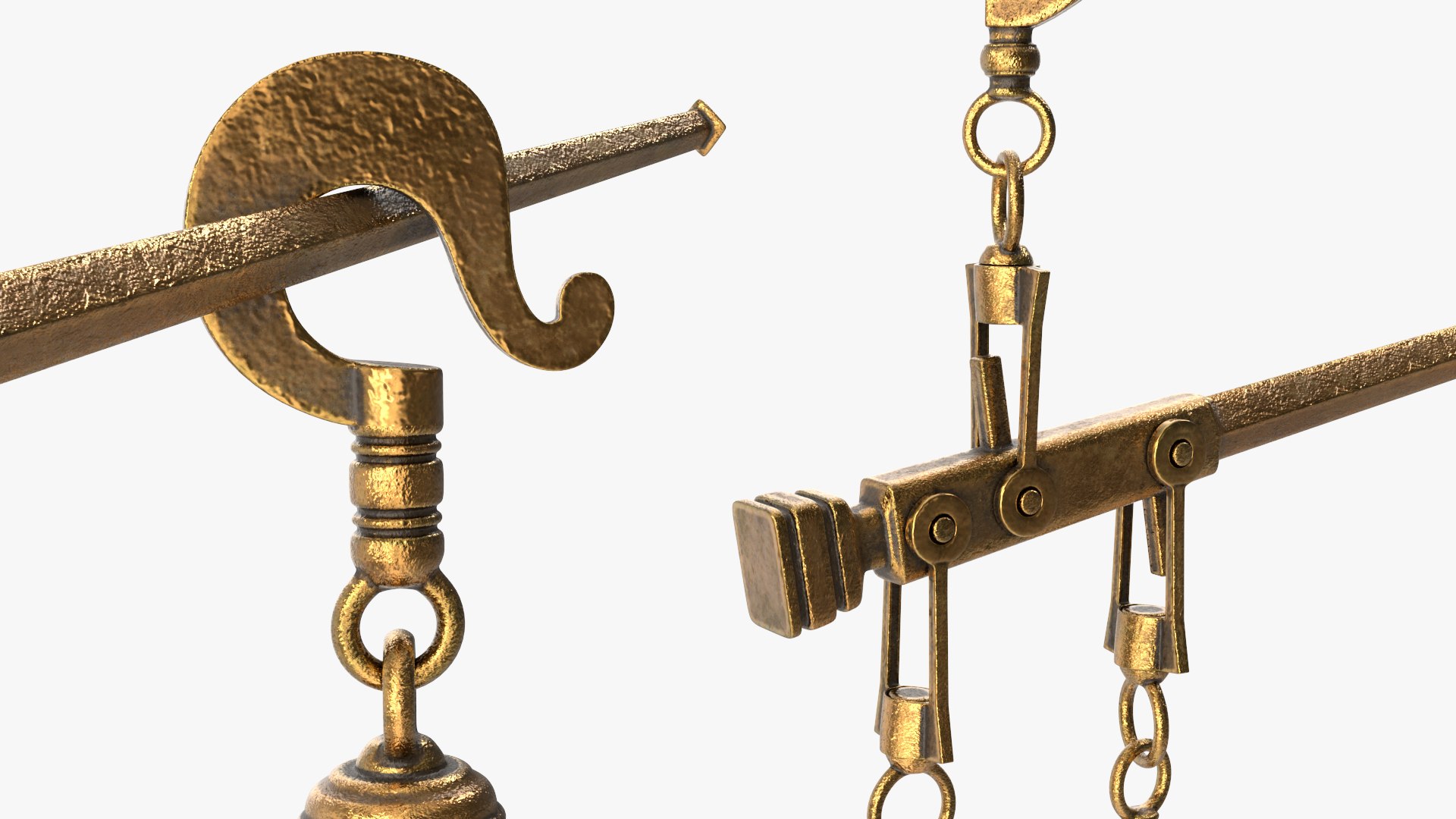 3D Ancient Roman Balance Scale Brass Model - TurboSquid 2467508