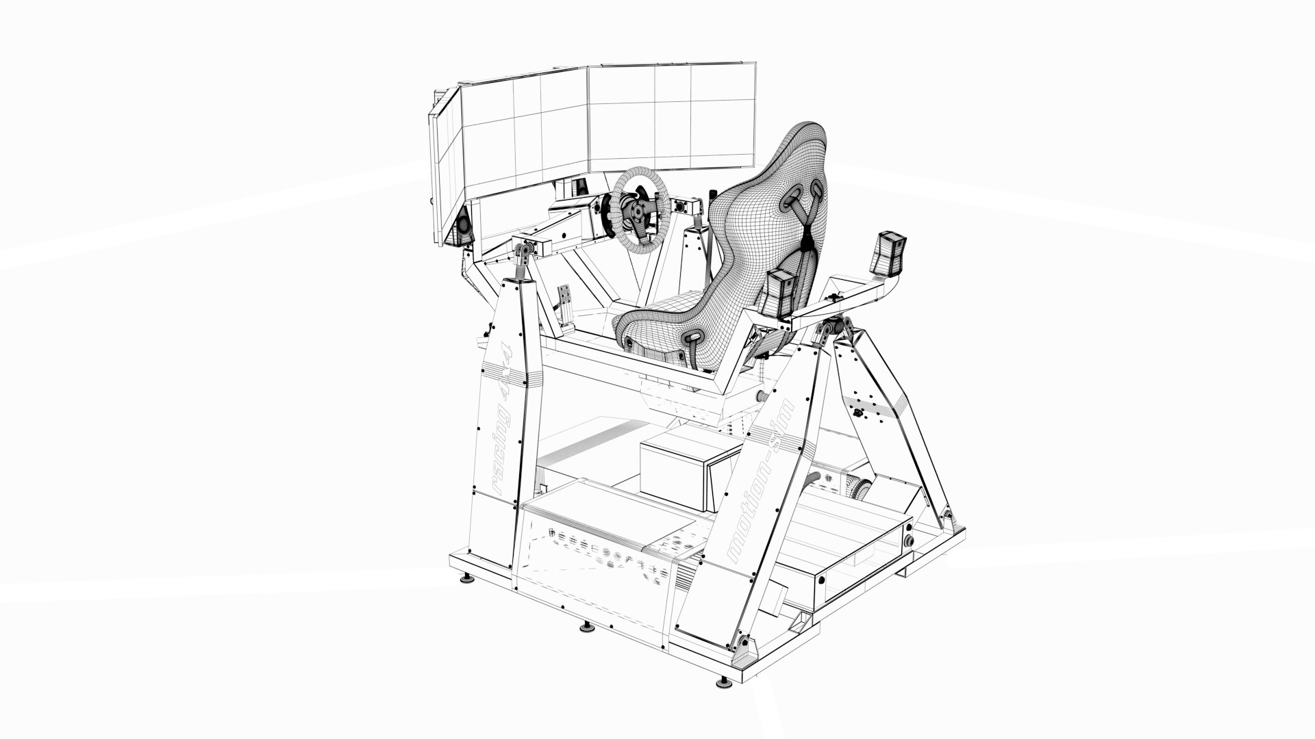 3D Model Racing Game Simulator Motion Sim - TurboSquid 1771158