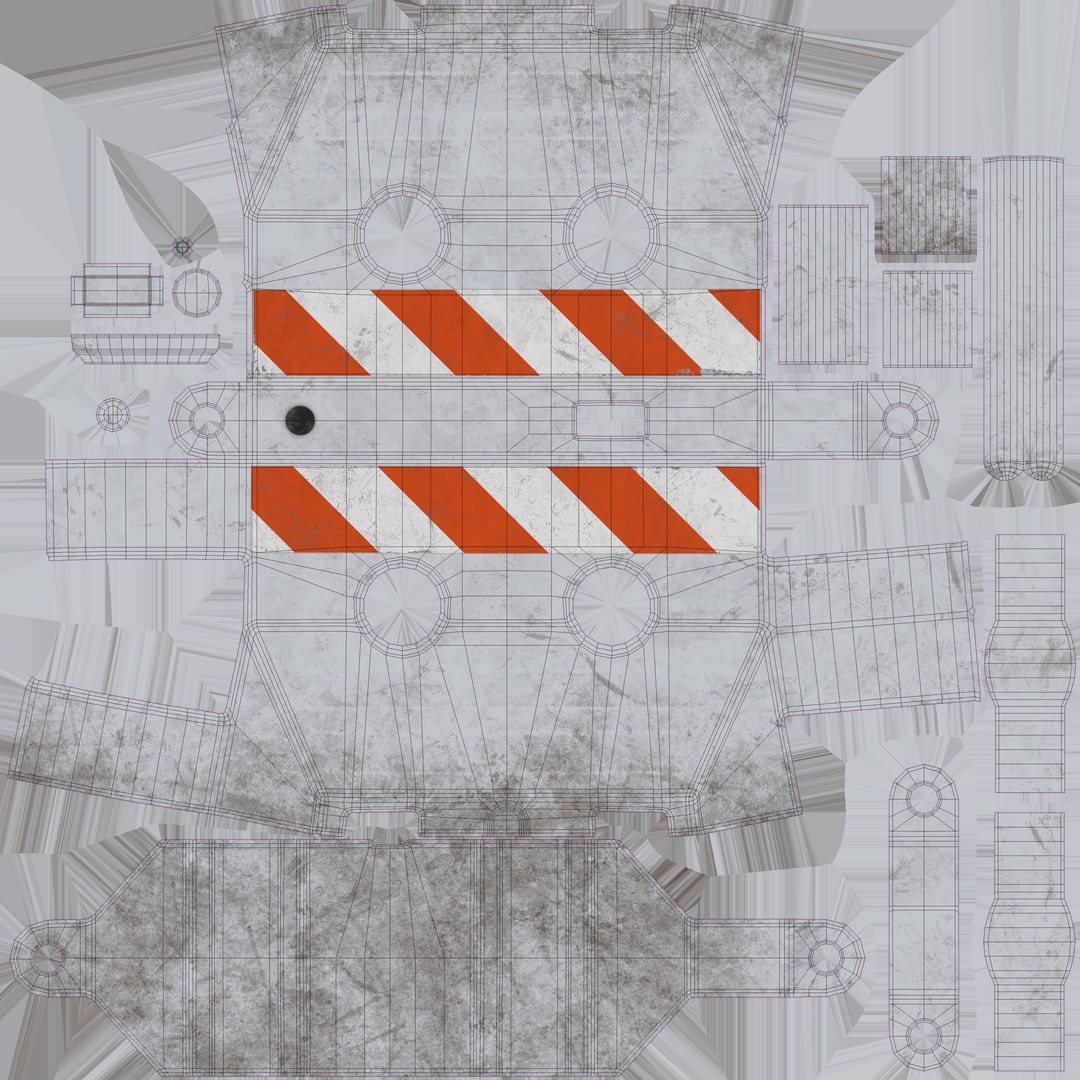 3D Model Plastic Barrier White - TurboSquid 1593055