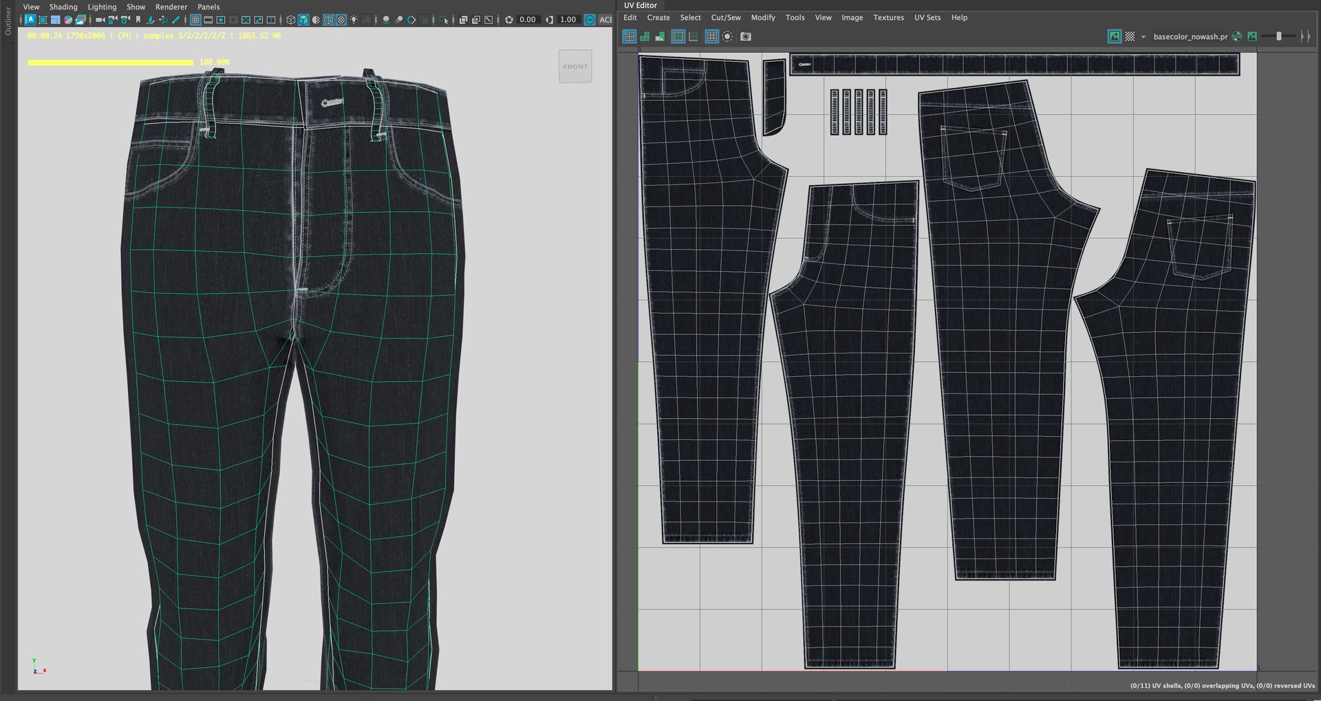 Realistic Mens Black Jeans hi res textures 16 k model - TurboSquid 2162936