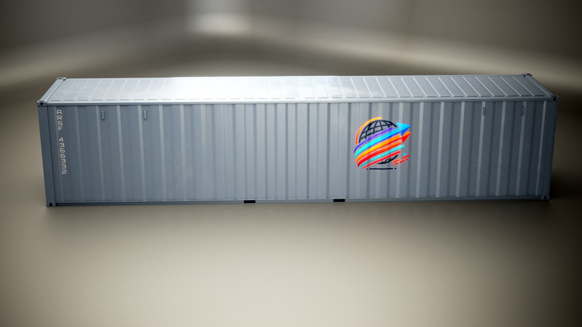 Intermodal Shipping Container 40-foot-long Grey Model - TurboSquid 2287481