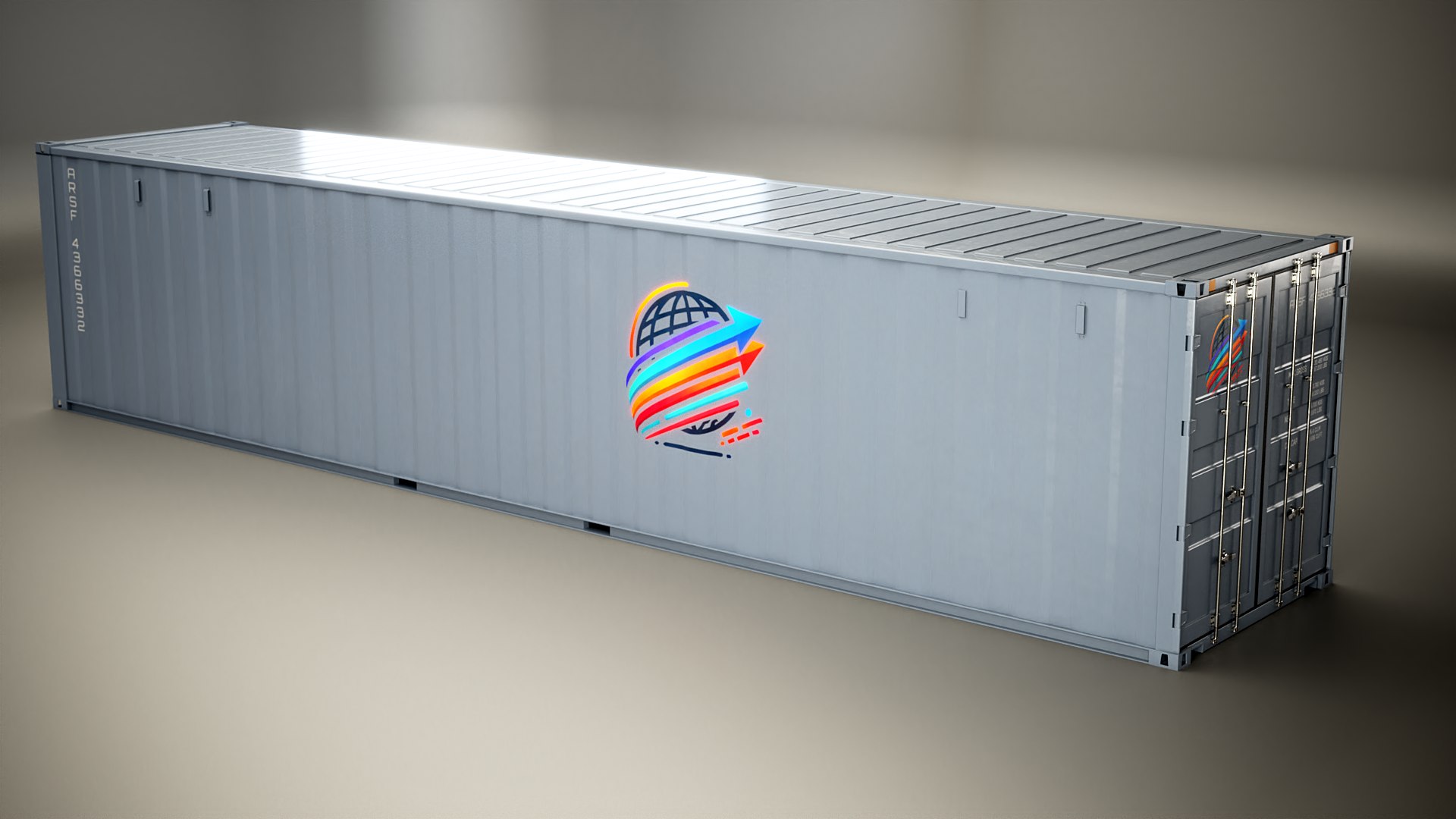 Intermodal Shipping Container 40-foot-long Grey Model - TurboSquid 2287481