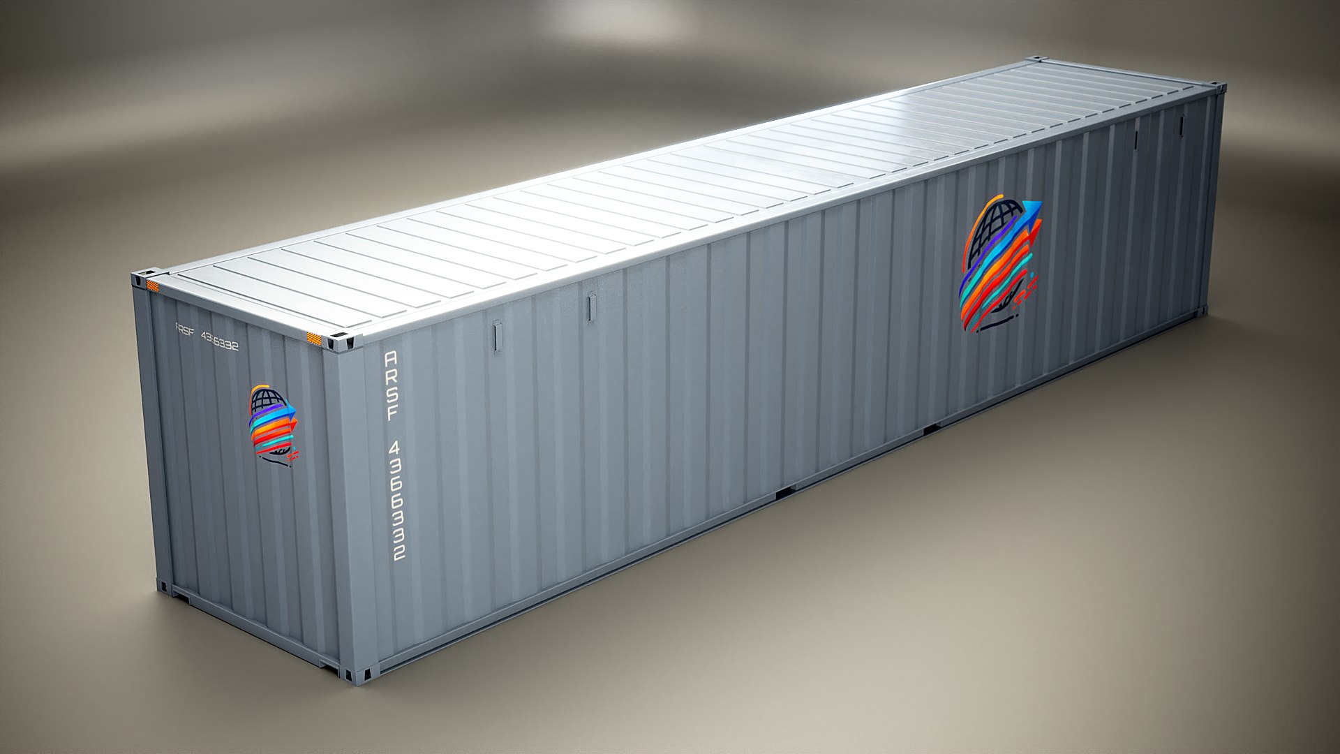 Intermodal Shipping Container 40-foot-long Grey Model - TurboSquid 2287481