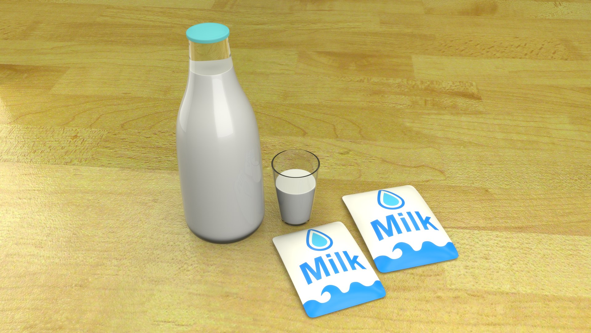 3D Milk Packing Collection - TurboSquid 2189593