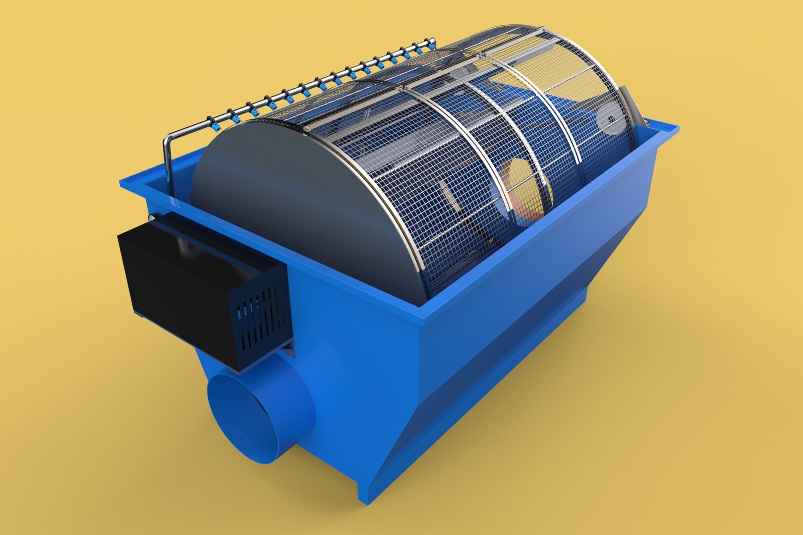 ROTARY DRUM FILTER 3D Model - TurboSquid 1972292