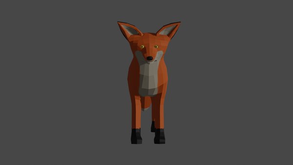 3D model LowPoly Fox - TurboSquid 2035598