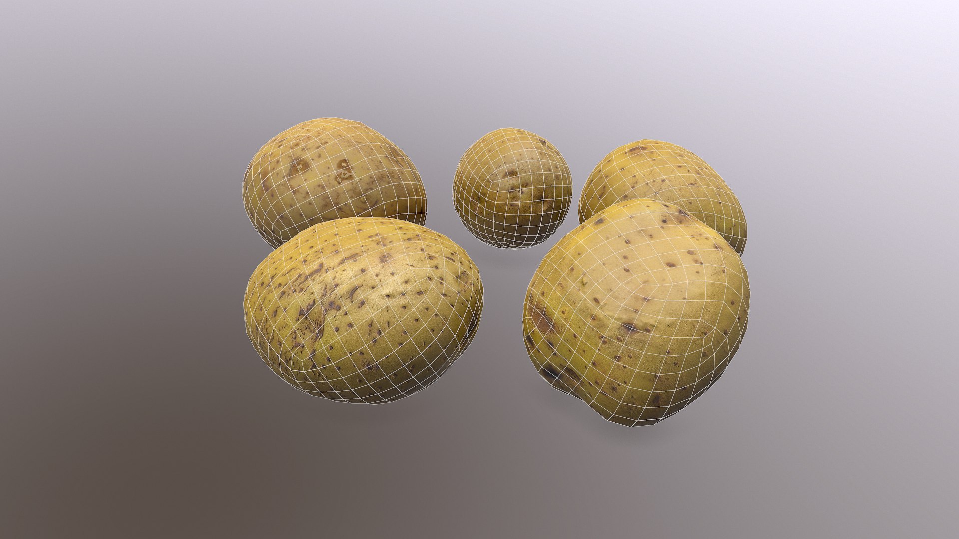 3D Potatoes model - TurboSquid 1825373