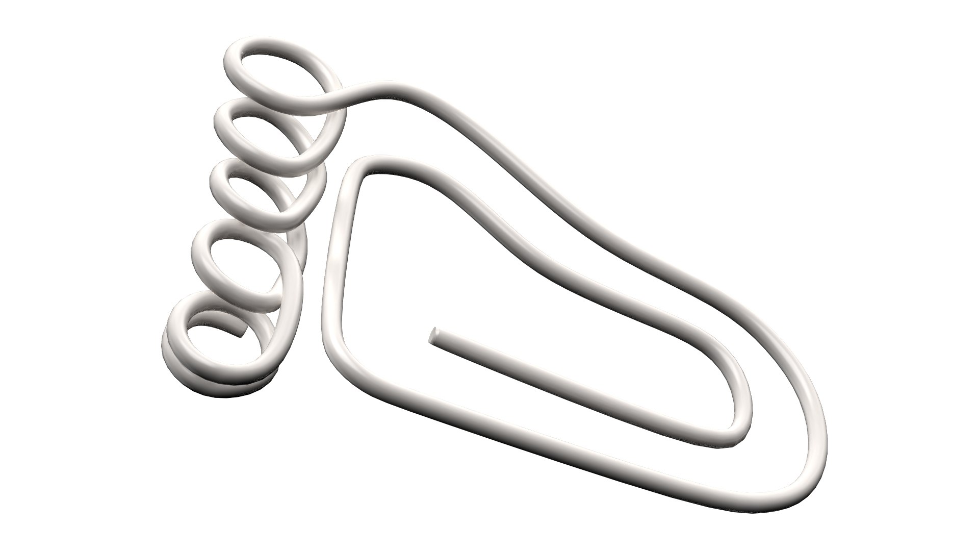 Footprint Shaped Paper Clip 3D Model - TurboSquid 2194209