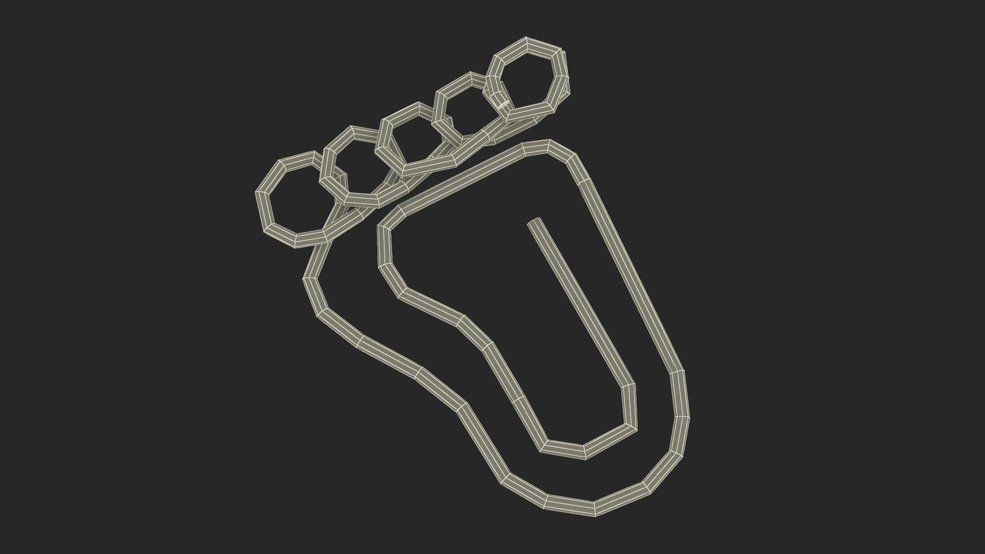 Footprint Shaped Paper Clip 3D Model - TurboSquid 2194209