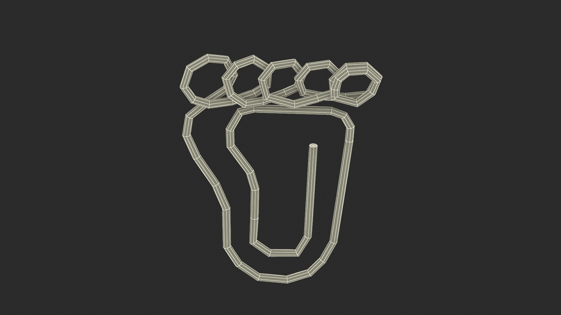 Footprint Shaped Paper Clip 3D Model - TurboSquid 2194209