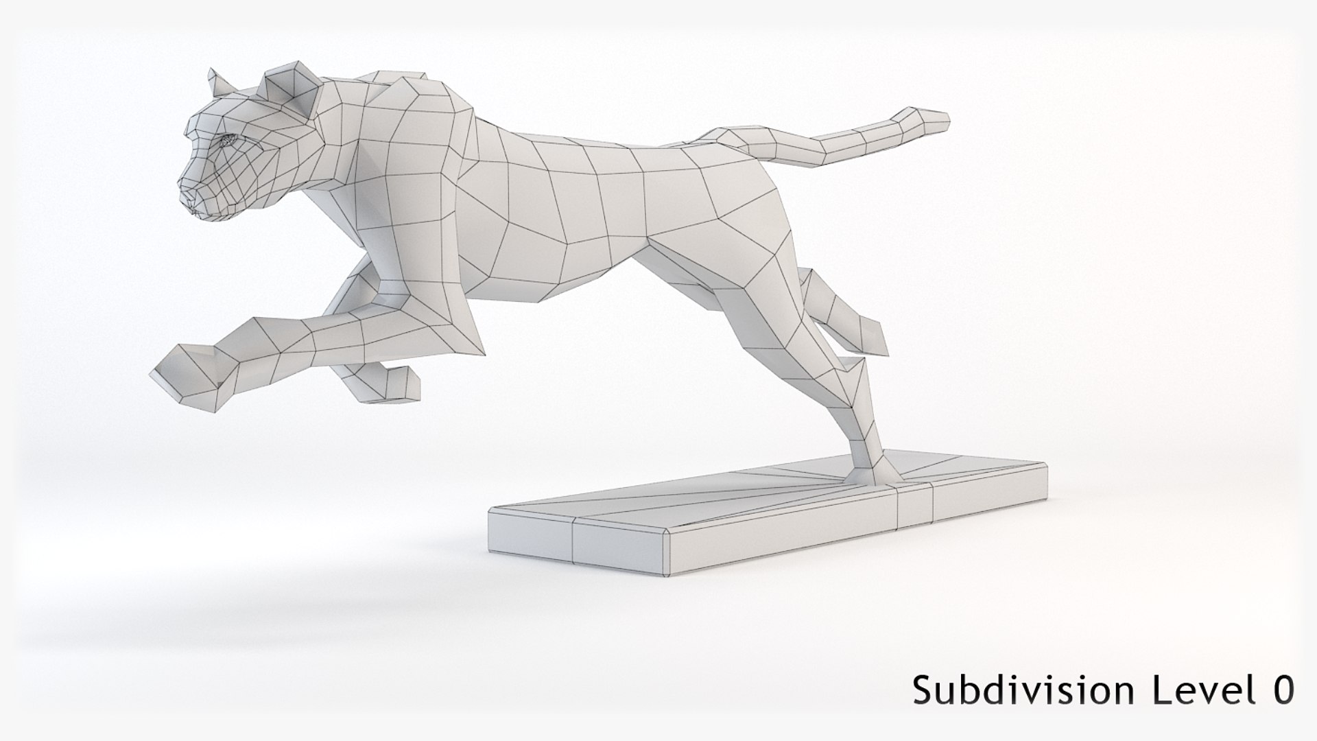 Running Cheetah Sculpture 3D Model - TurboSquid 2174199