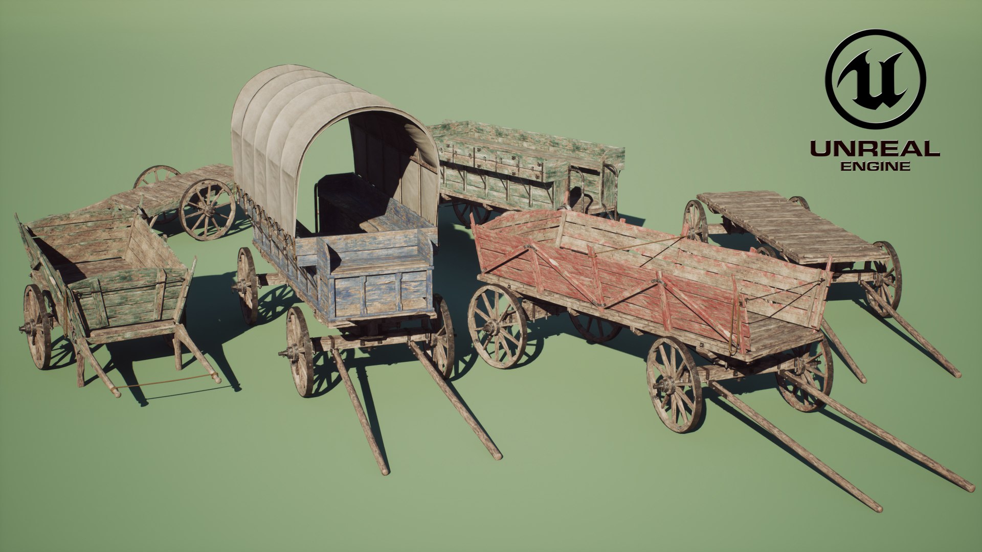 3D Medieval Carts PACK PBR Game Ready - TurboSquid 2091074