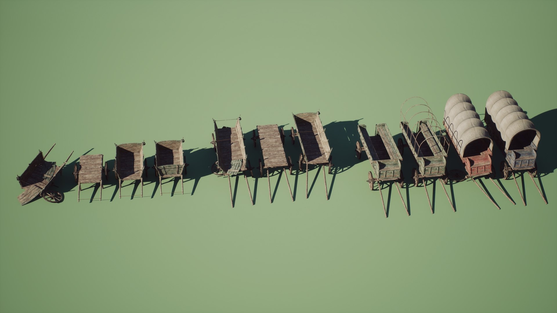3D Medieval Carts PACK PBR Game Ready - TurboSquid 2091074