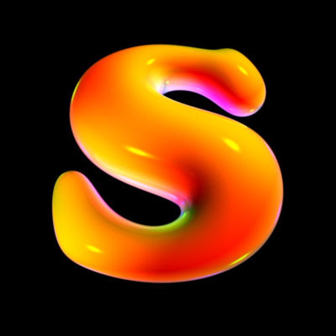 3ds max organic font letter s