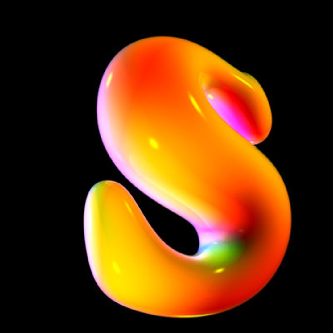 3ds max organic font letter s