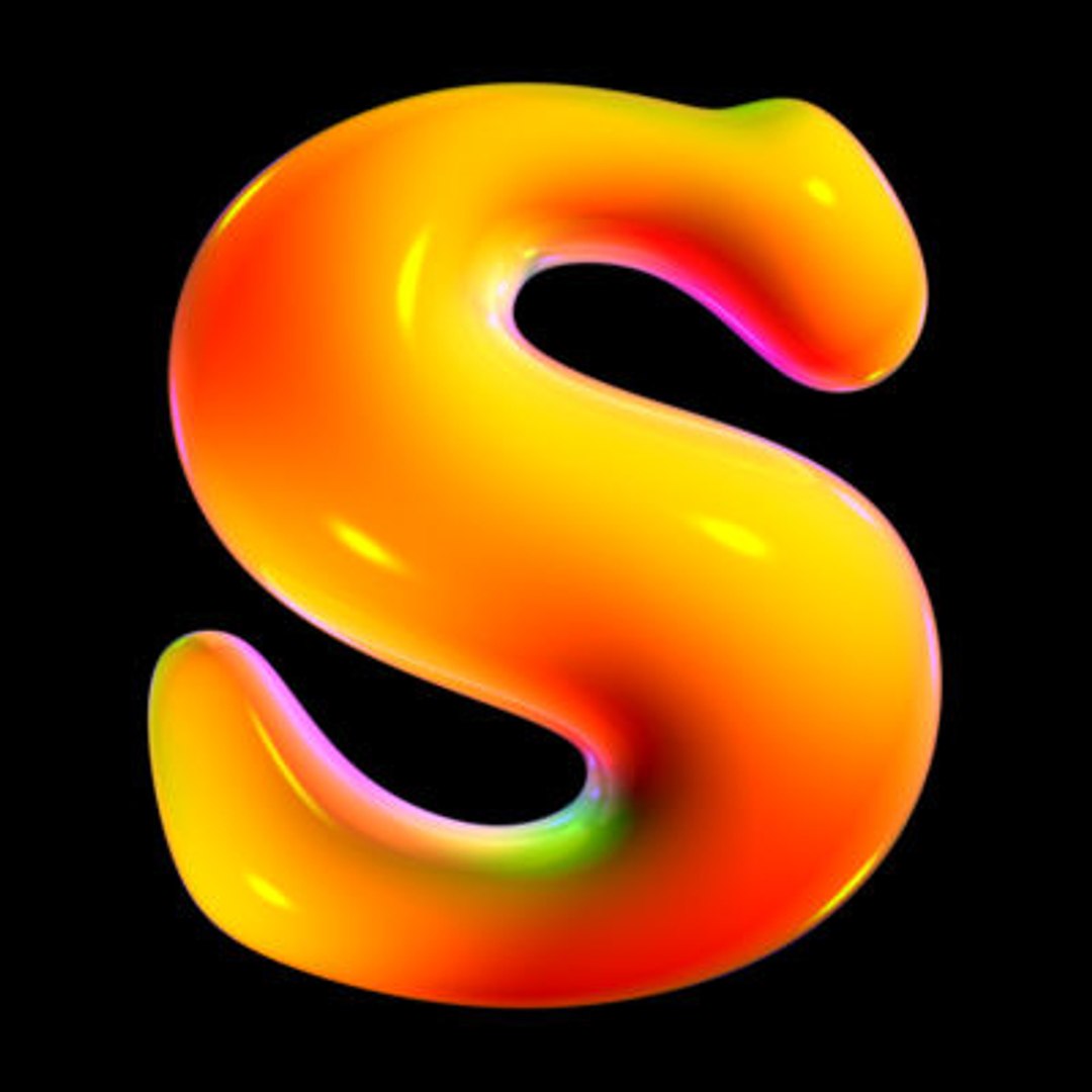3ds max organic font letter s