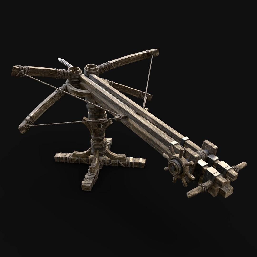 BALLISTA HARPOON LAUNCHER MEDIEVAL SIEGE ENGINE PACK COLLECTION model ...
