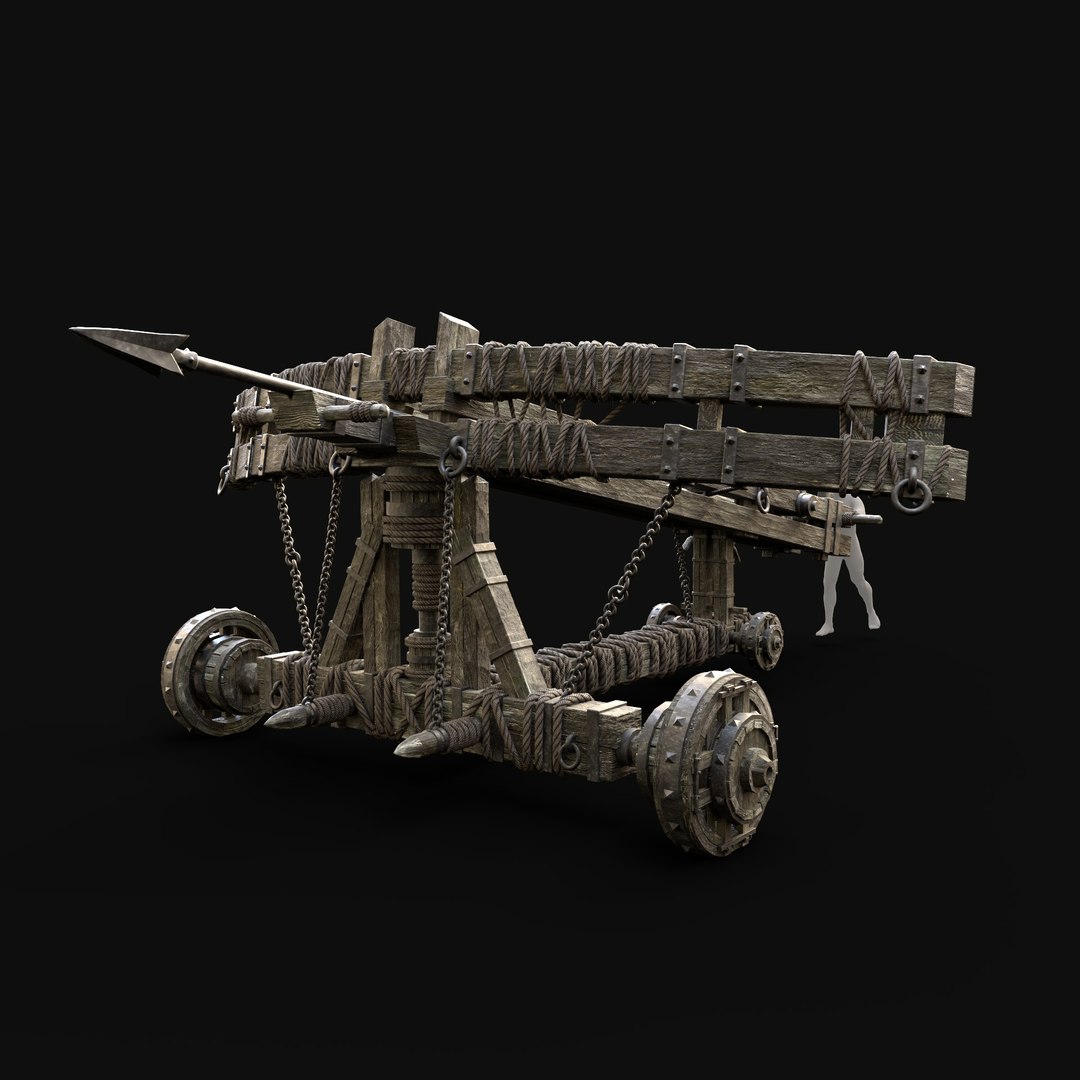 BALLISTA HARPOON LAUNCHER MEDIEVAL SIEGE ENGINE PACK COLLECTION Model ...