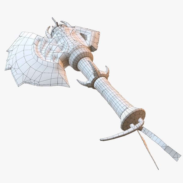 battle axe polys 3d model