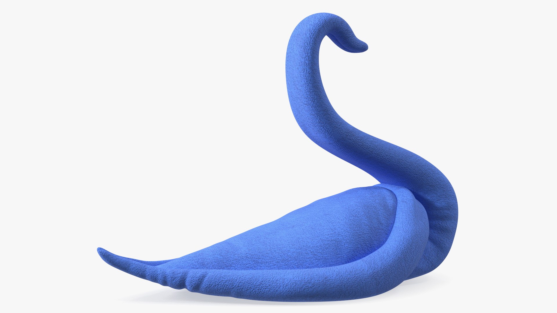 3D Model Elegant Blue Towel Swan With Folded Wings - TurboSquid 2228398
