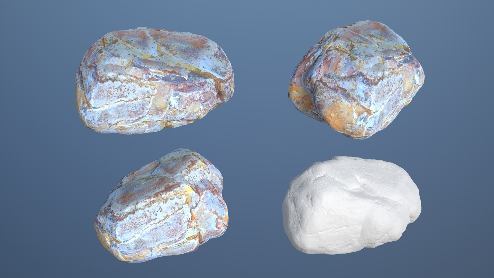 3D 8 Boulder Rocks - 240720 - TurboSquid 2257758