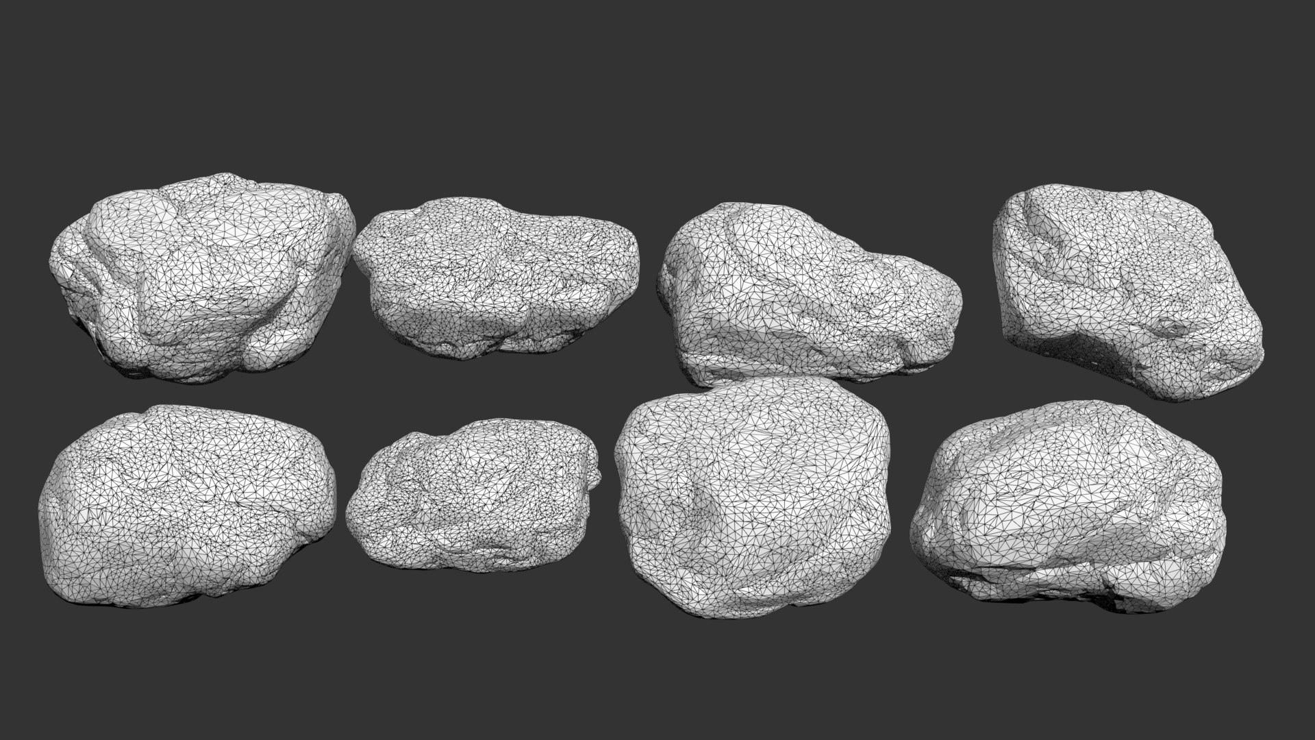 3D 8 Boulder Rocks - 240720 - TurboSquid 2257758
