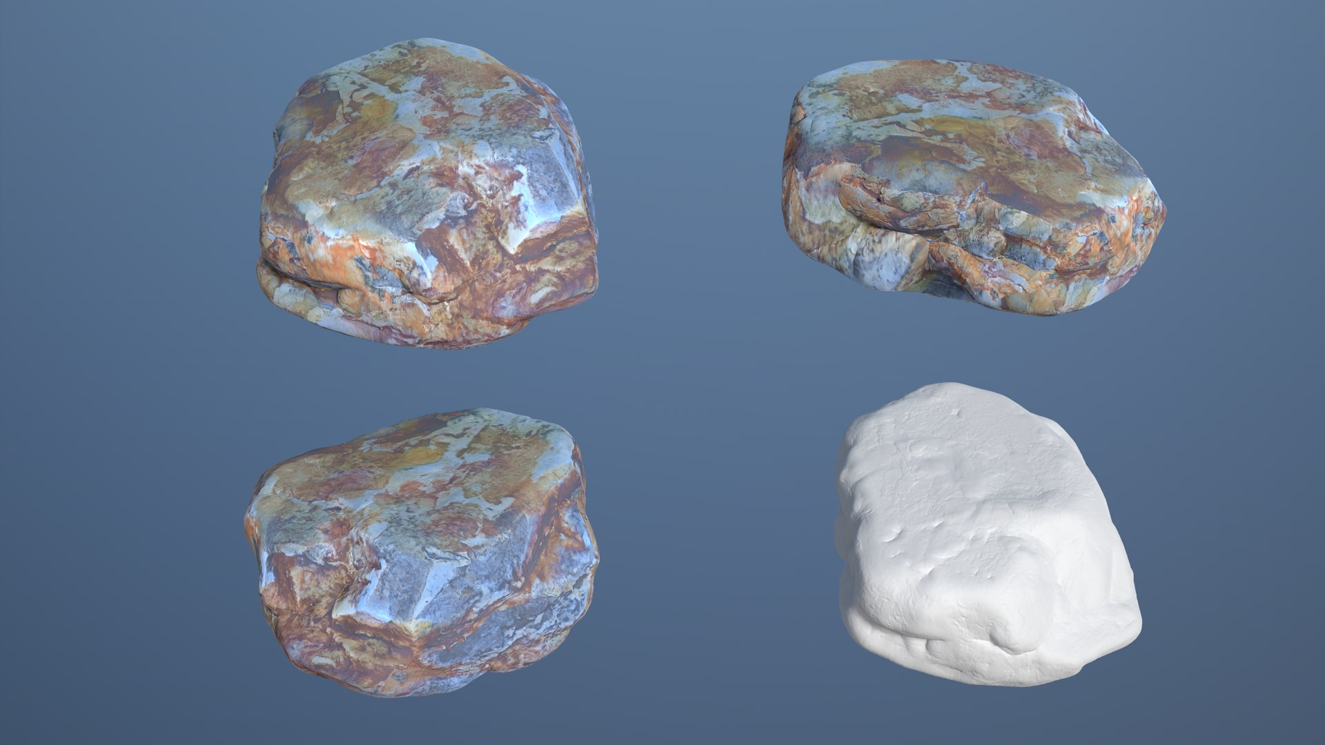 3D 8 Boulder Rocks - 240720 - TurboSquid 2257758