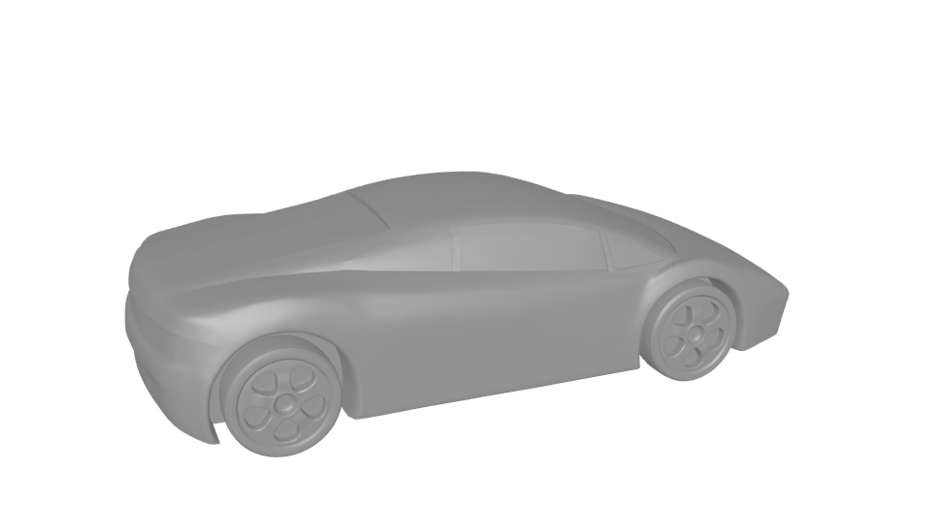 simplified sports car 3d model
