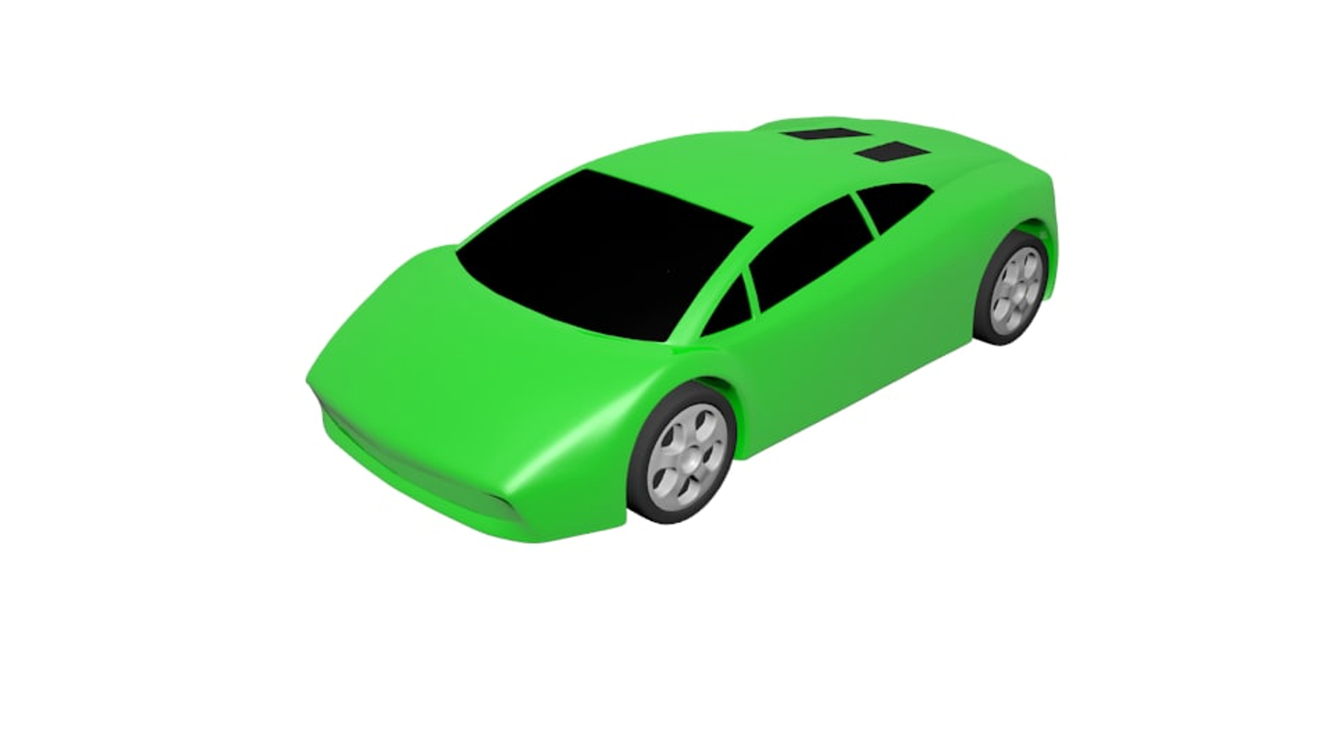 simplified sports car 3d model