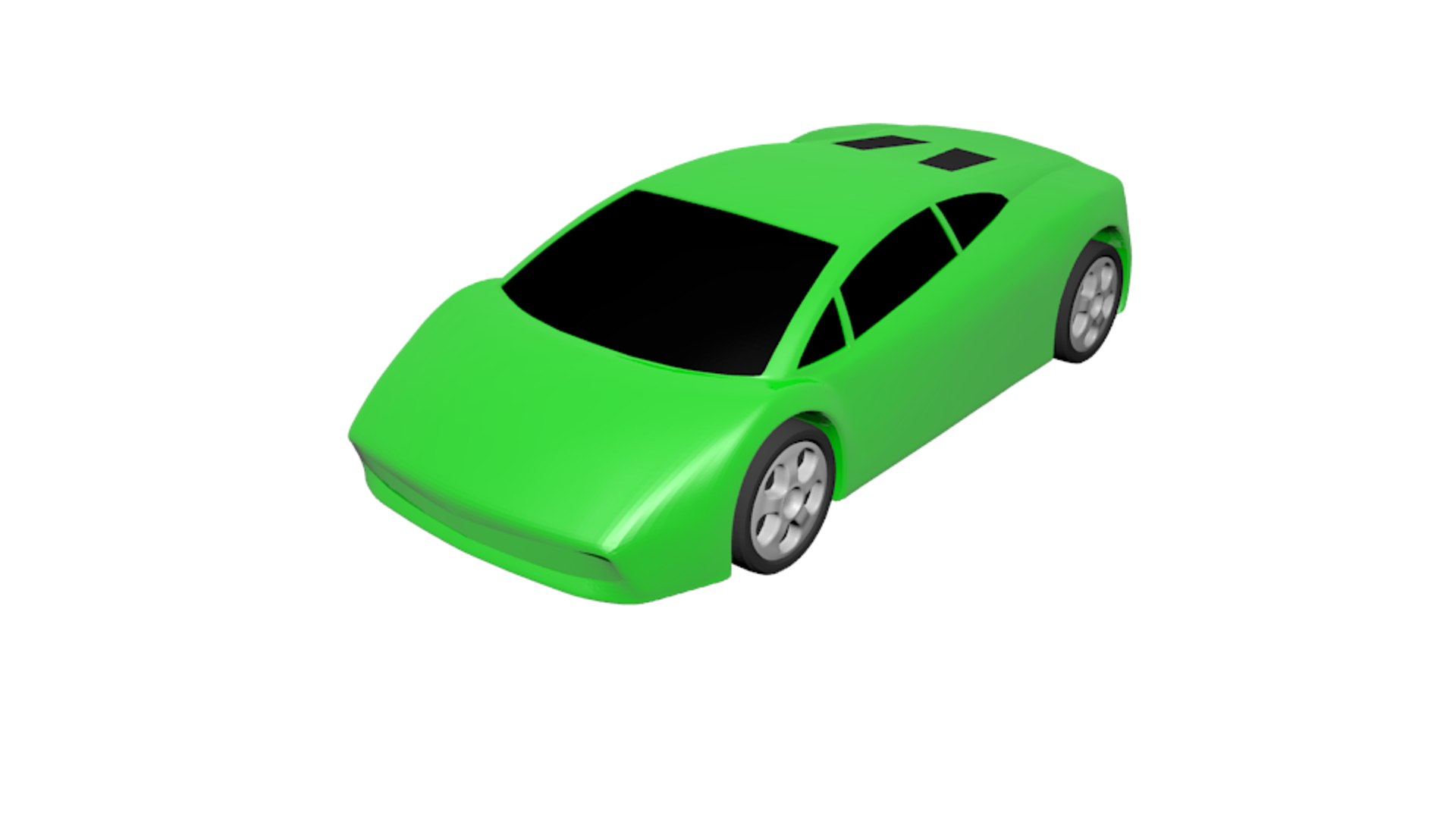 simplified sports car 3d model