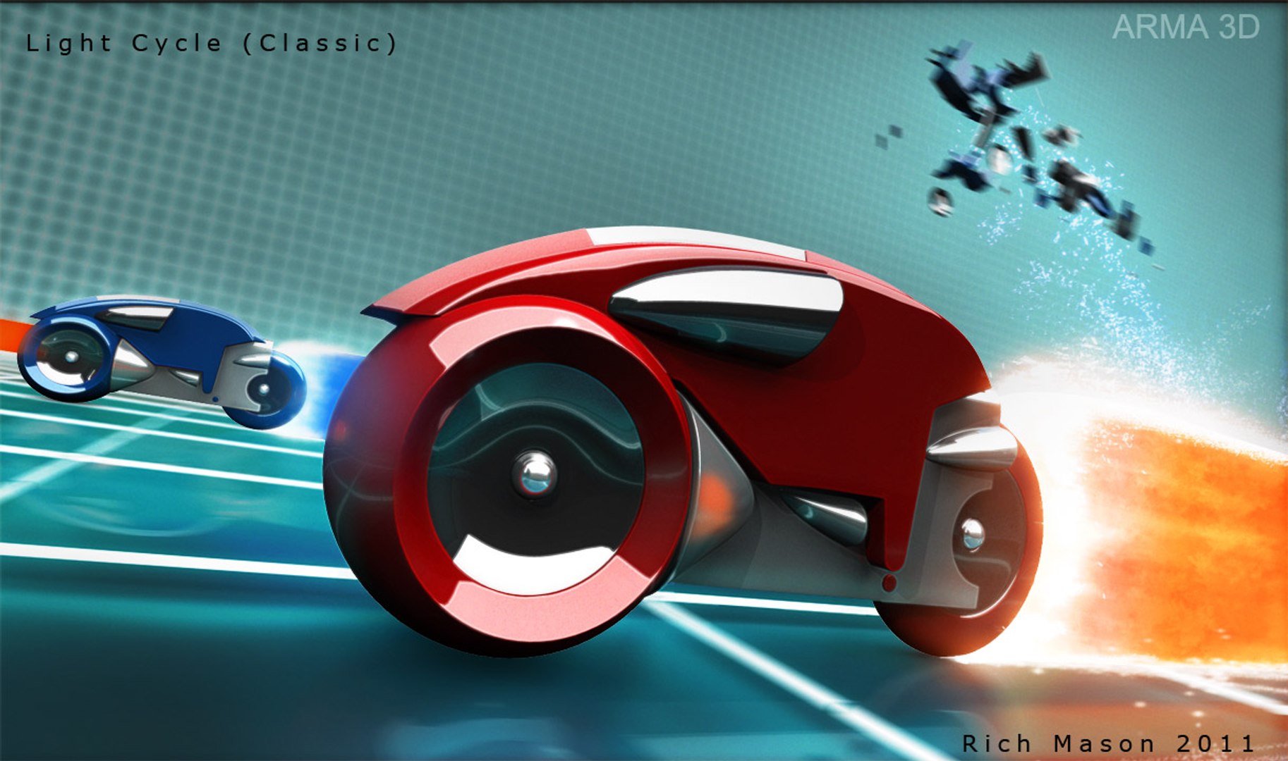 Light Cycle Tron 3d Obj