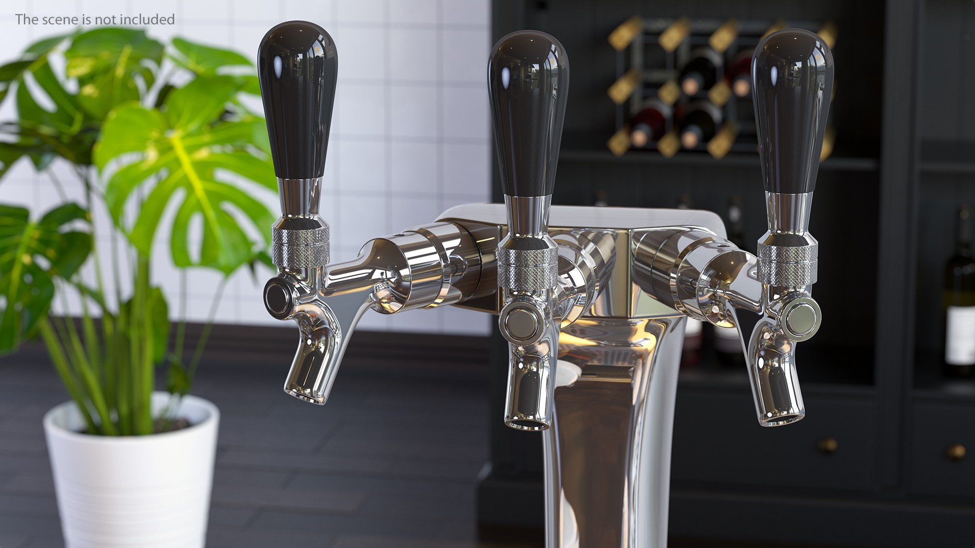 3D Triple Beer Tap Faucet - TurboSquid 1624503