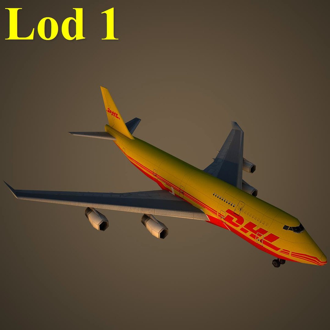 3d Boeing 747-400 Dhl