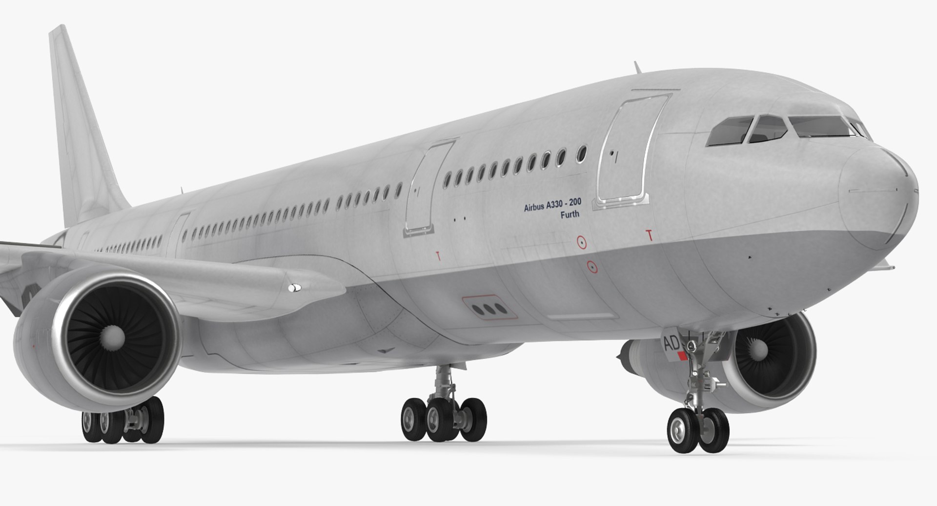 Jet Airliner Airbus A330-200 3D Model - TurboSquid 1234466