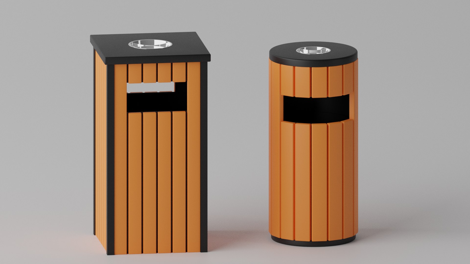 3D Wooden Trash Can Collection - TurboSquid 2063056